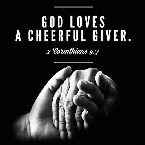 Be a patient, cheerful giver – Agents of Light